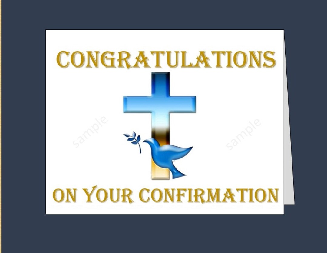 Confirmation Card/ Instant Download / Printable Digital Download ...