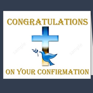 Confirmation Card/ Instant Download / Printable Digital Download ...