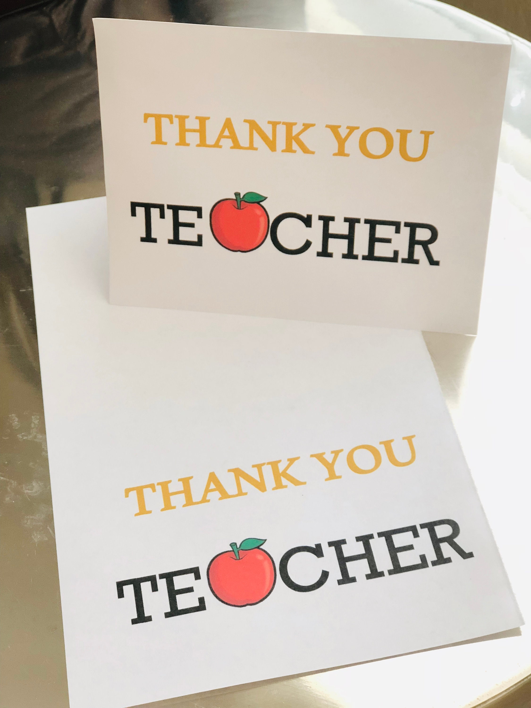 Teacher Thank You Card/ Printable Thank You Cards/ Instant Download ...