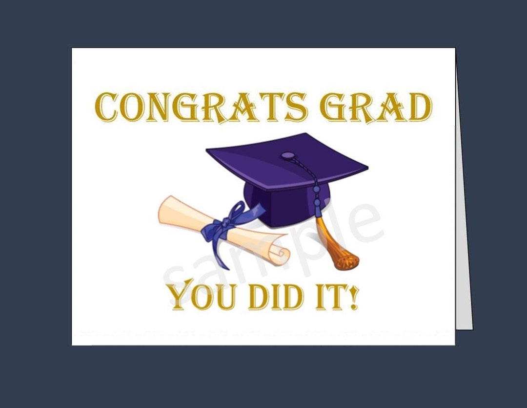Printable GRADUATION Card/ Instant Download / Congrats Grad/ Graduate ...