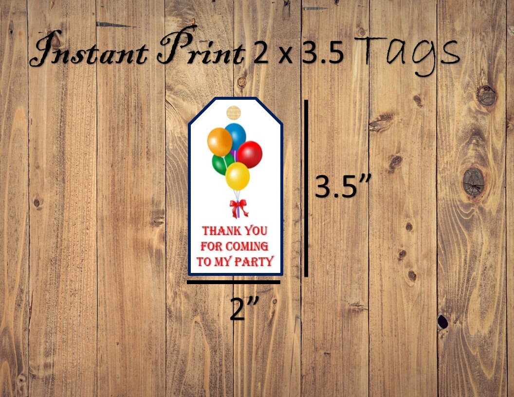 Party Favor Tags, Thank You Printable (instant Download) - Etsy