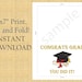 Printable GRADUATION Card/ Instant Download / Congrats Grad/ Pdf ...