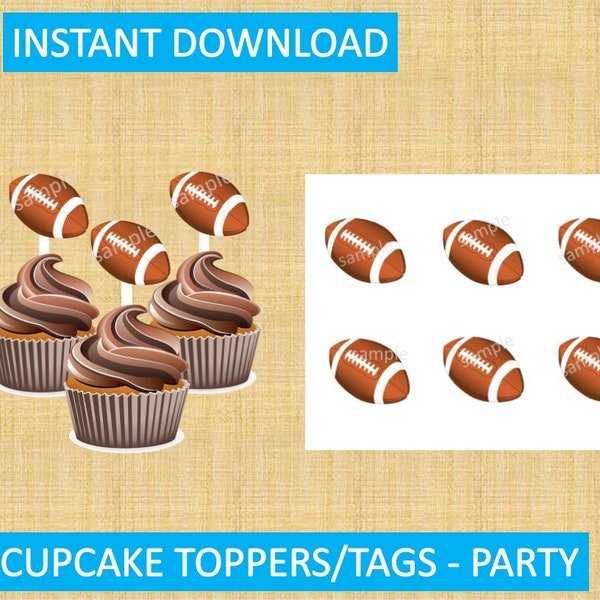 Printable Football Cake Topper - Etsy