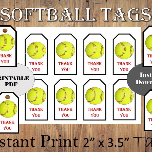 Softball Tags - Etsy