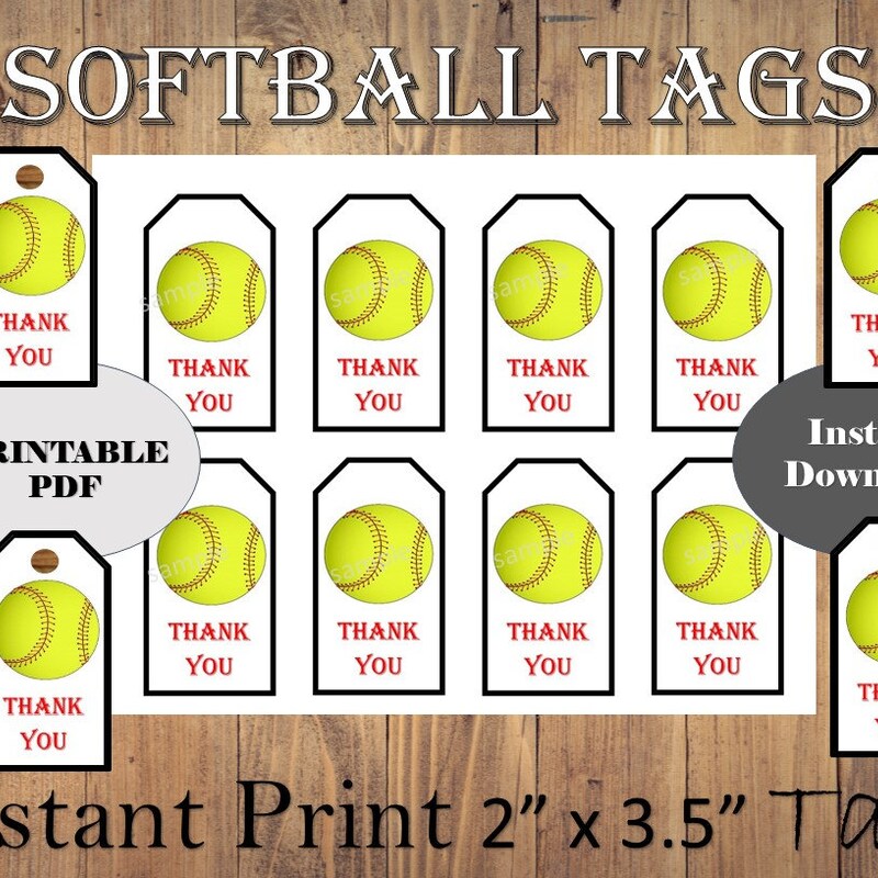 Softball Tags - Etsy