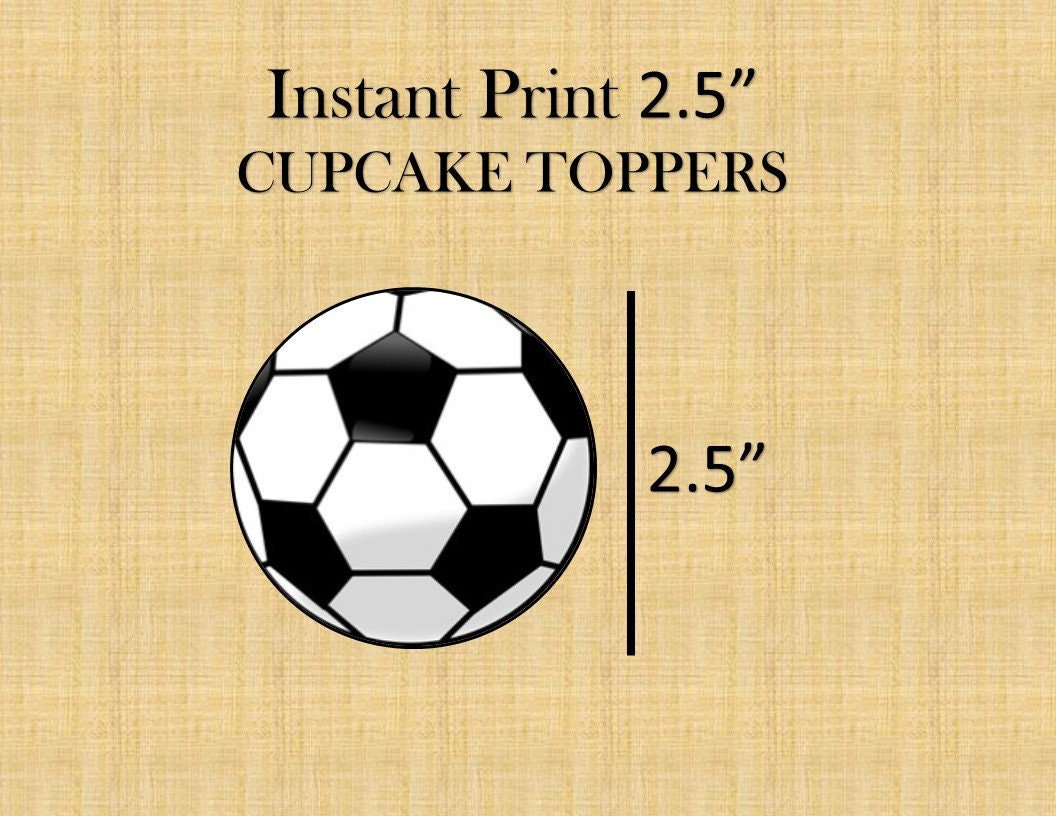 Soccer Cupcake Topper: Printable Party Decor (PDF) - Etsy
