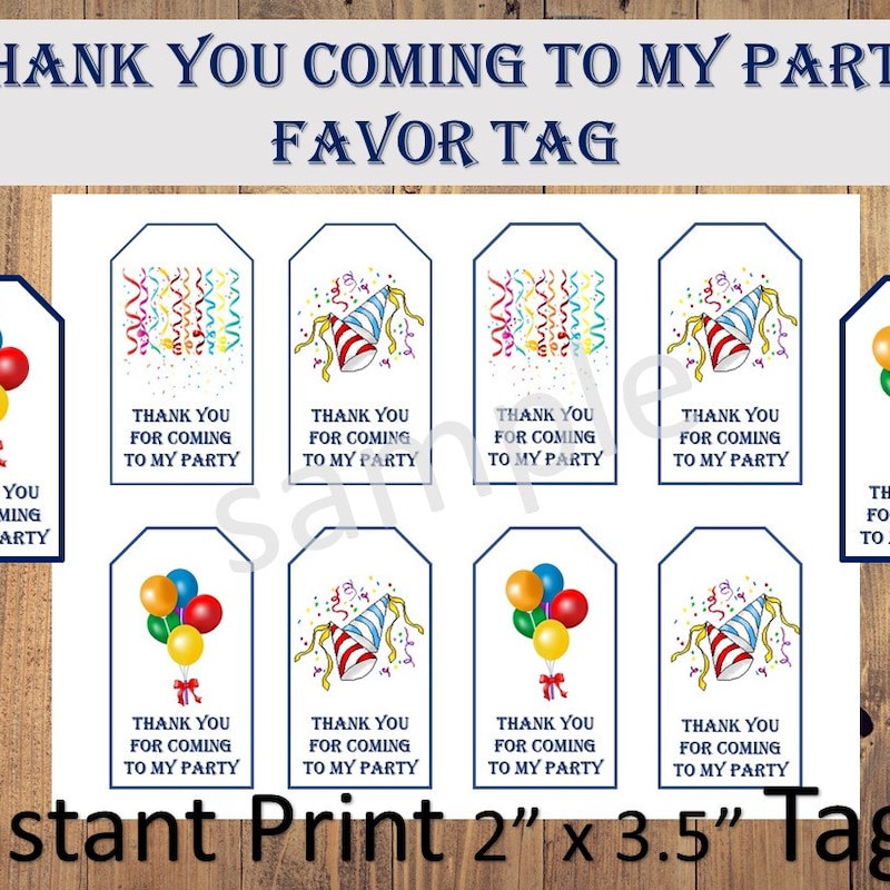 Goodie Bag Tags - Etsy
