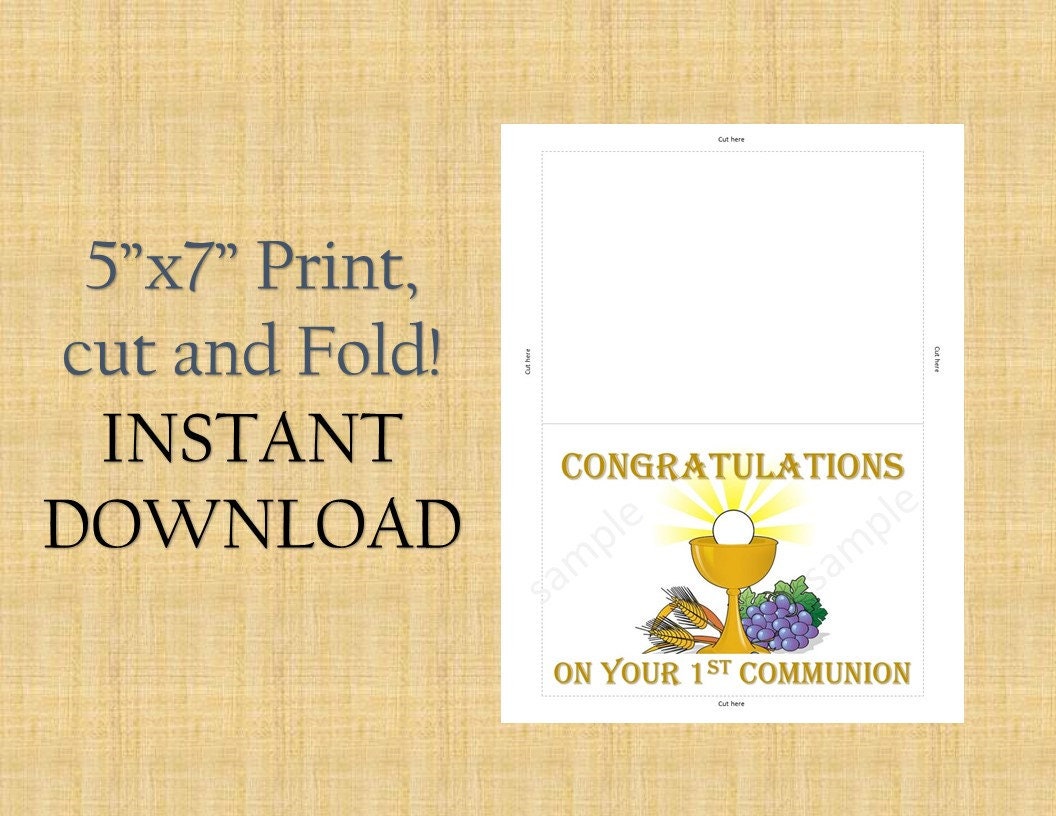 First Communion / Instant Download / Printable PDF/ Confirmation Gift ...