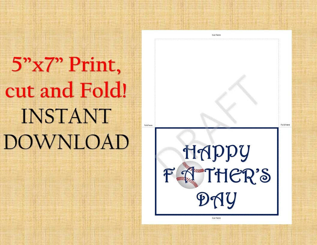 Father's Day Card / Instant Download / Printable Card/ Digital Download ...