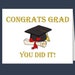 Printable GRADUATION Card/ Instant Download / Congrats Grad/ Pdf ...