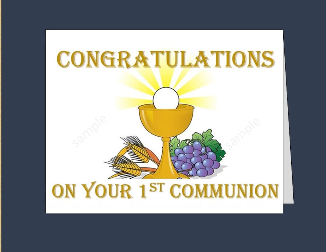 First Communion Card/ Instant Download / Printable / 1st Communion ...