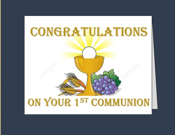 First Communion Congrats Cards