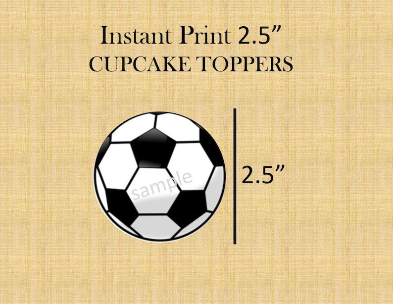 Sports CUPCAKE Topper INSTANT DOWNLOAD/ Printable Cake Topper Tags ...