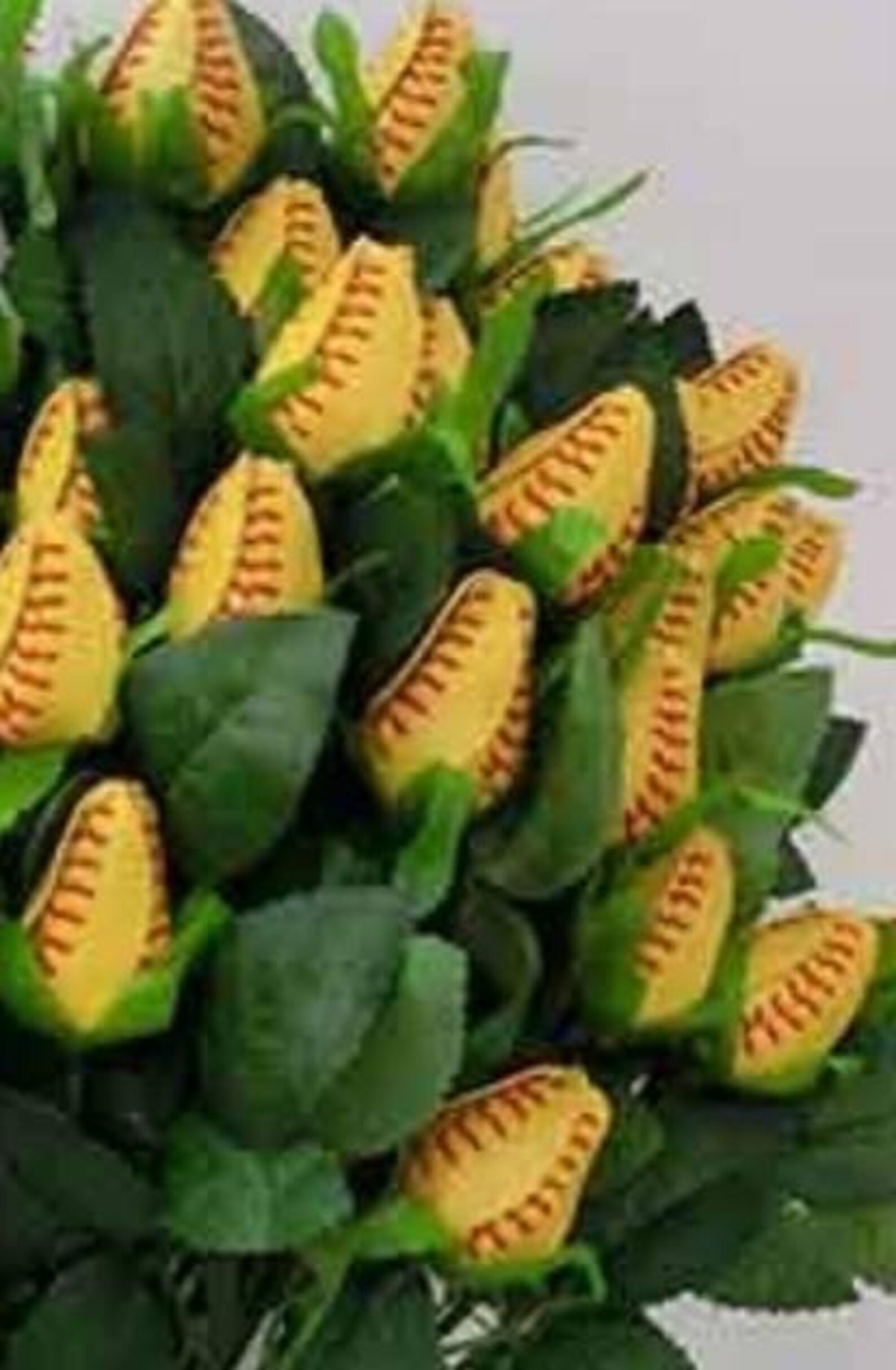 Leather Softball Roses | Etsy