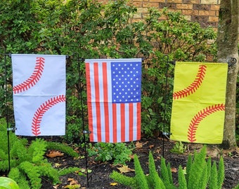 Baseball Garden Flag | Etsy