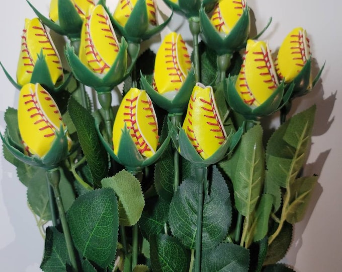 Softball Roses Select Qty Softball Gift Back to School - Etsy