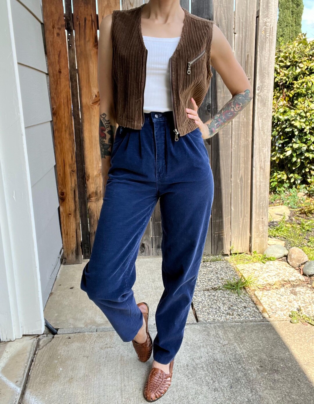 Vintage 1980s/90s Hunt Club Navy Corduroy Pants, 25”’waist - Etsy