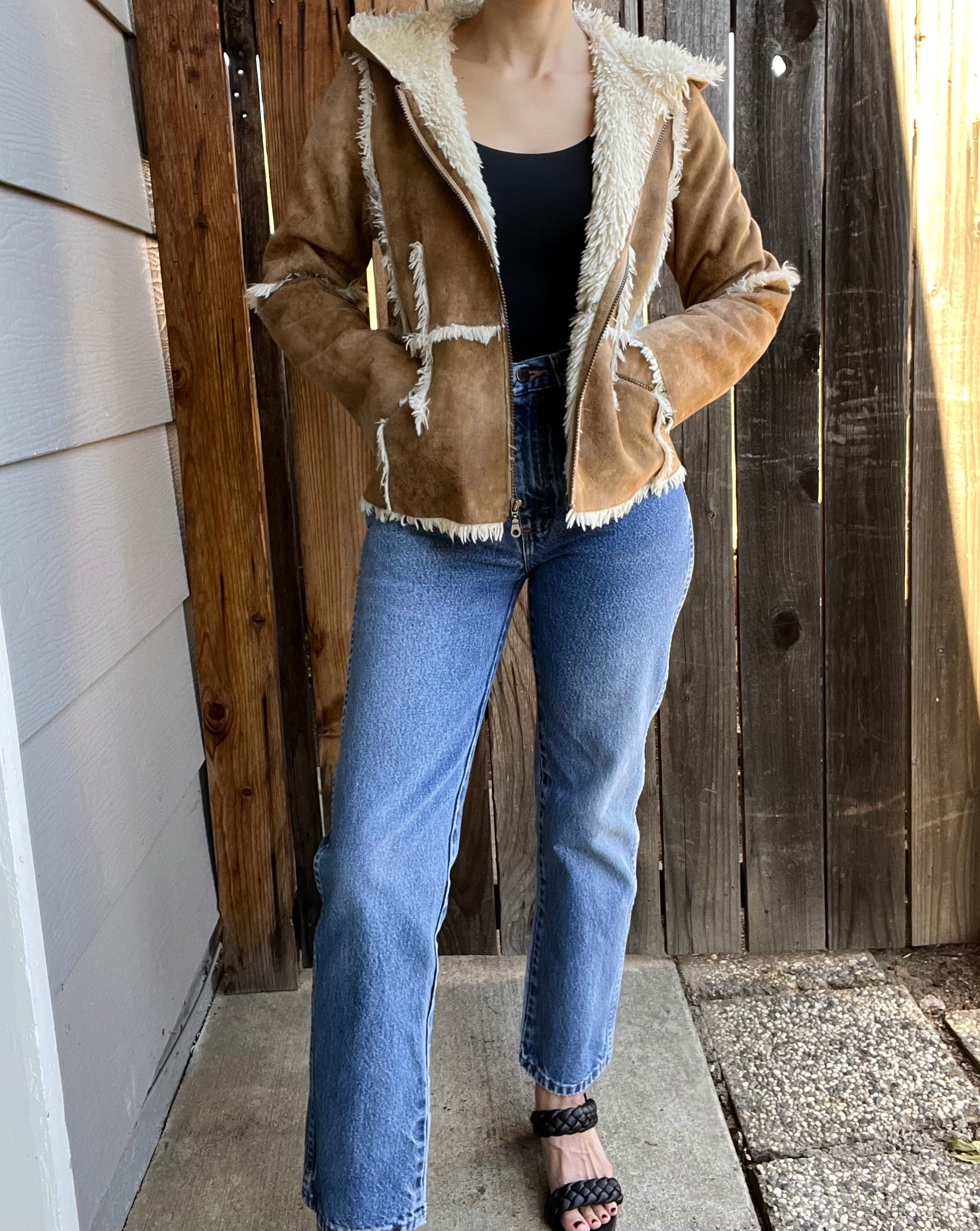 Tsunami Faux Shearling Suede Jacket Size Small - Etsy