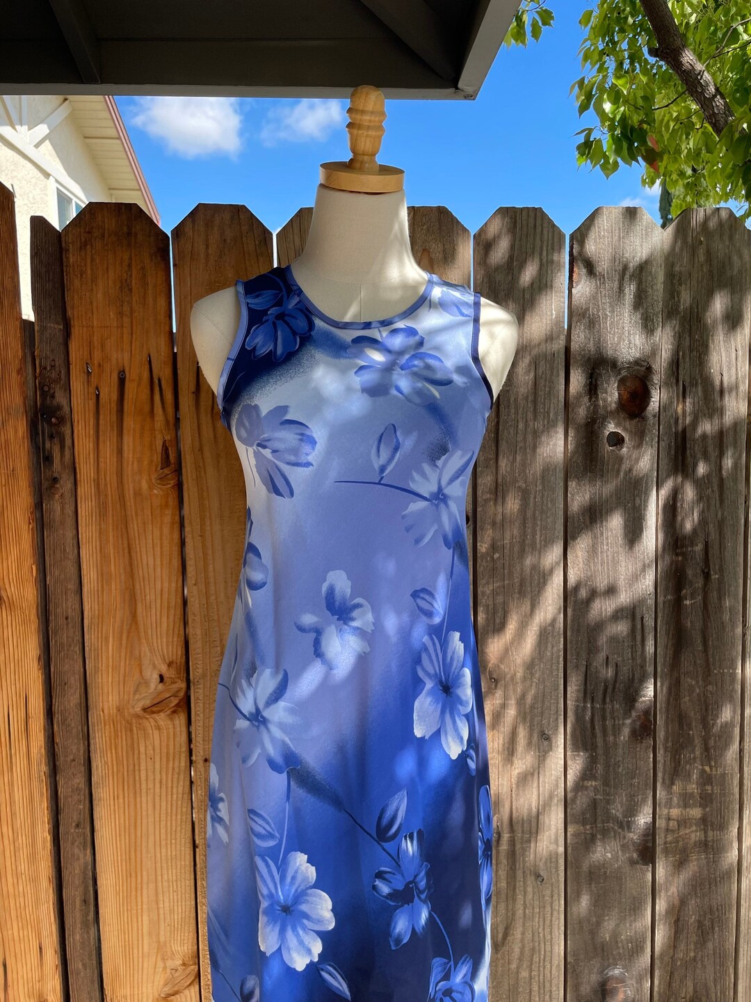 Vintage 1990s My Michelle Blue Floral Dress - Etsy