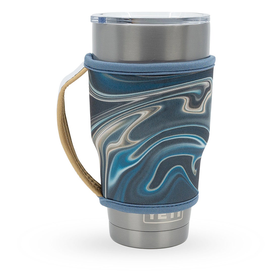 Turquoise Marble Cold Beverage Cozy| Blue Cozy | Coffee Sleeve With ...