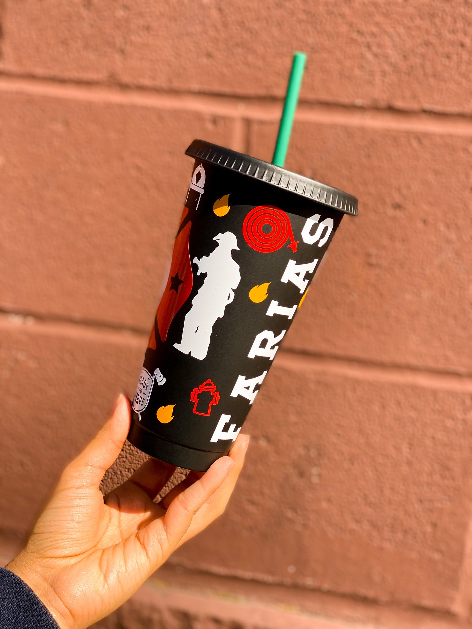 Fire Rescue Starbucks Cups Firefighter Sheriff 24 Oz - Etsy