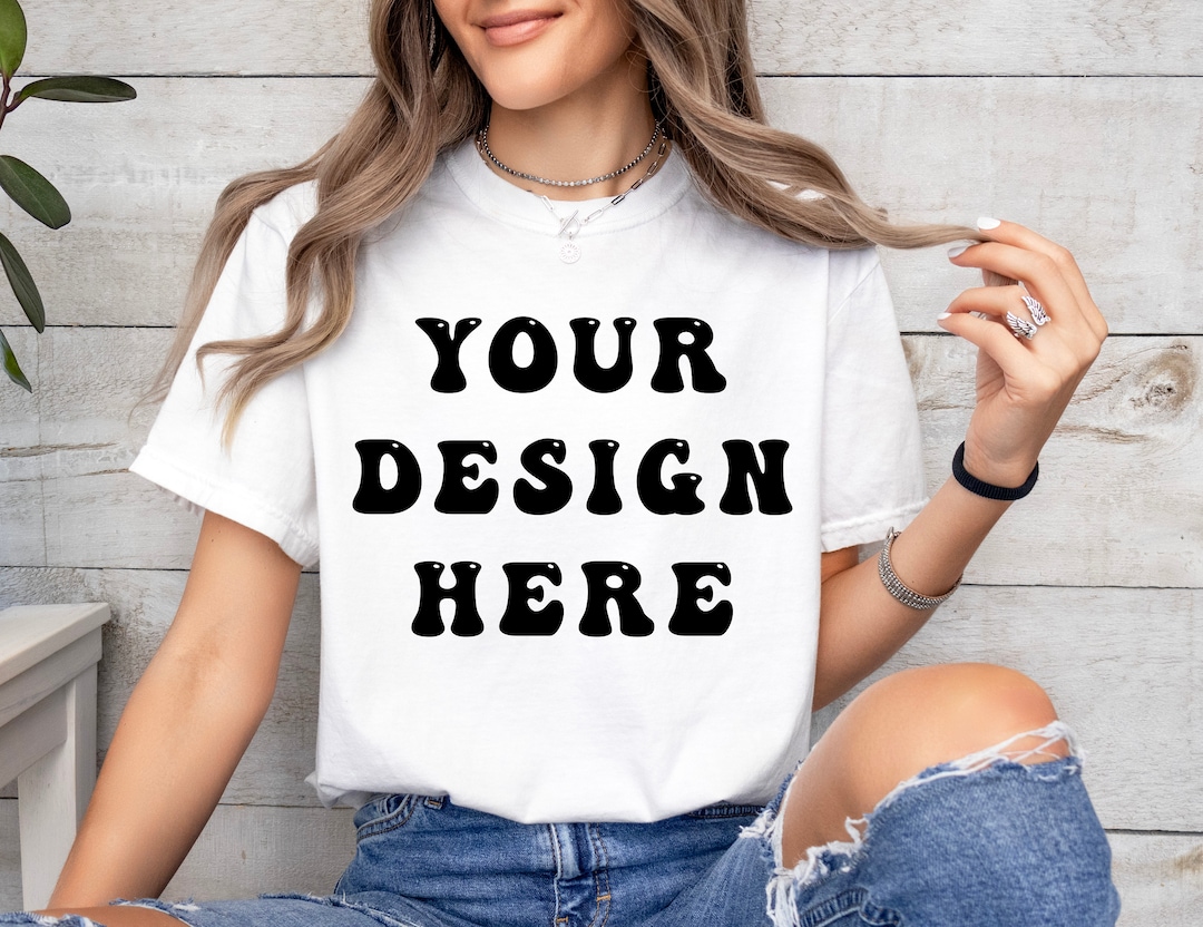 Custom Black T-shirt, White T-shirt Design, Custom Text T-shirt ...