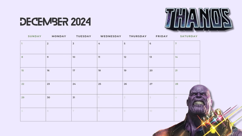 Marvel Avengers 2024 Calendar and Monthly Planner - Etsy