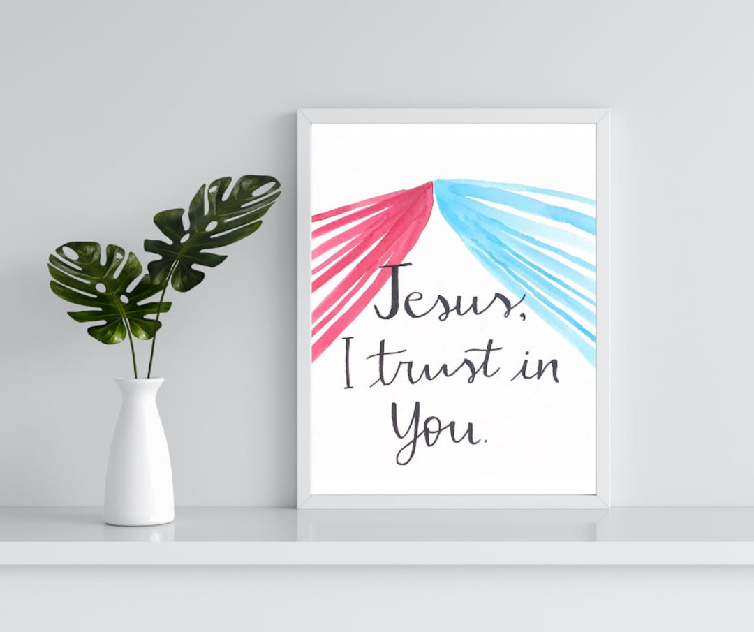 Jesus I Trust in You, Divine Mercy Wall Art, Catholic Wall Art ...
