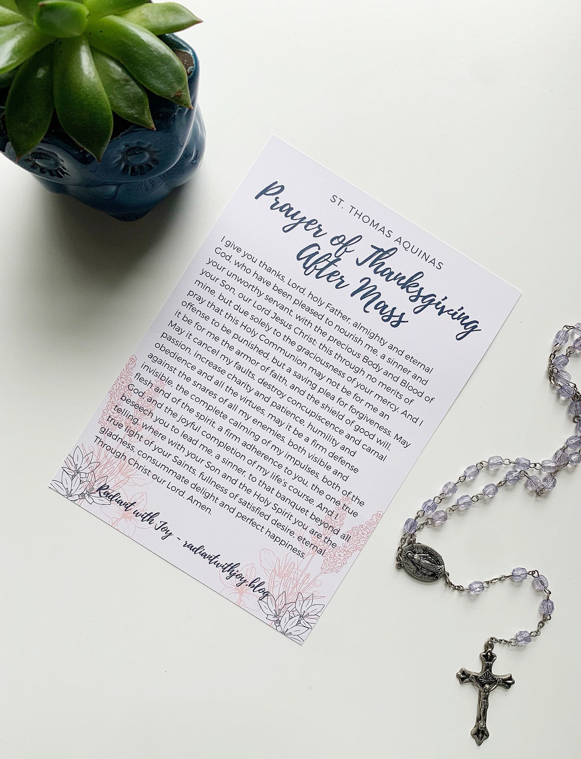 Prayer Before Mass | Prayer After Mass | Catholic Prayer Card | Great ...