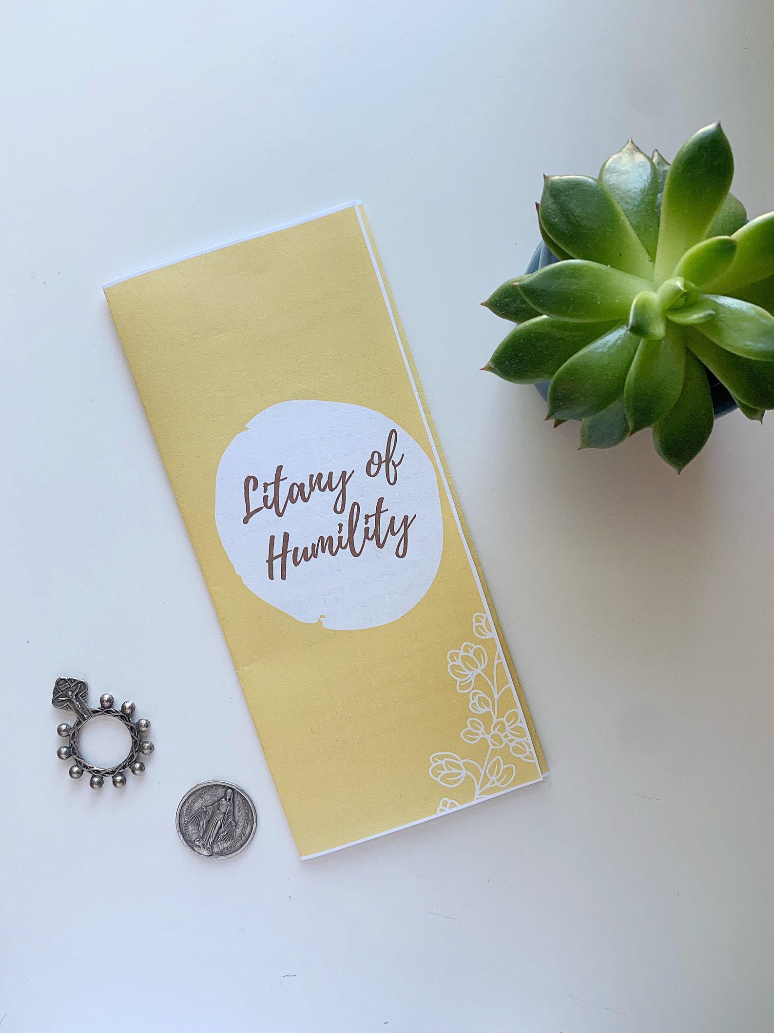 The Litany of Humility Prayer Trifold, Catholic Prayer Card ...