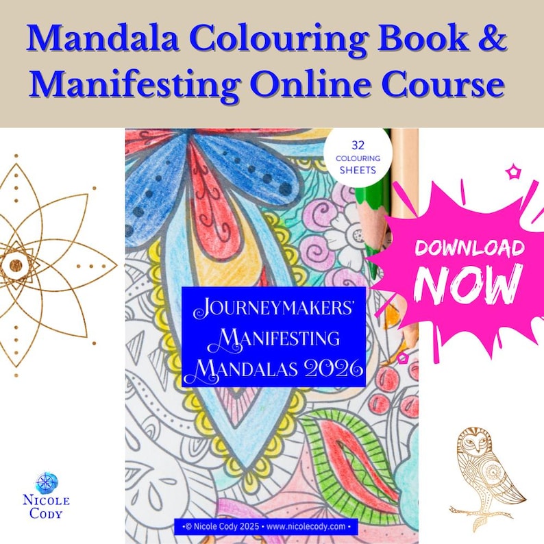 Manifesting Mandalas Colouring Book and Online Course 2026 - Digital ...