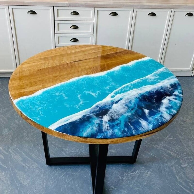 Round Epoxy Table - Etsy