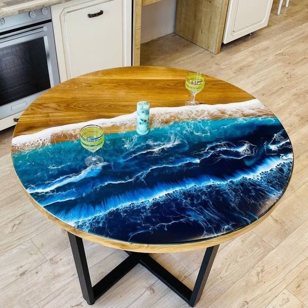 Round Epoxy Table - Etsy
