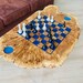Epoxy Resin Chess Table, Accent Chess Game Table Top, Custom Chess ...