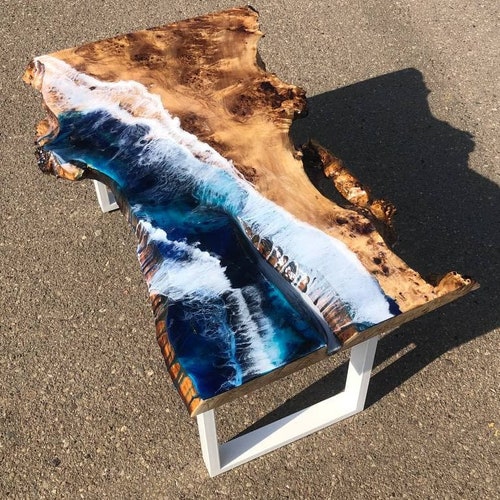Live Edge Ocean Waves Coffee Table - Etsy