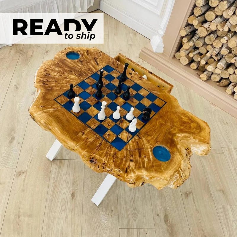 Epoxy Resin Chess Board - Etsy