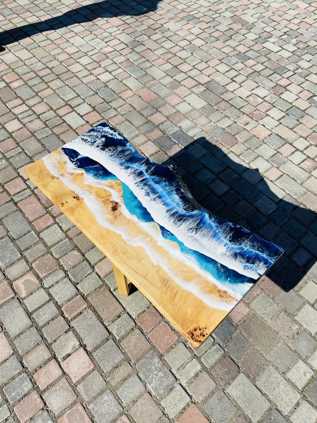 Caribbean Sea Coffee Table Ocean Wave Center Table, Coastal Living ...