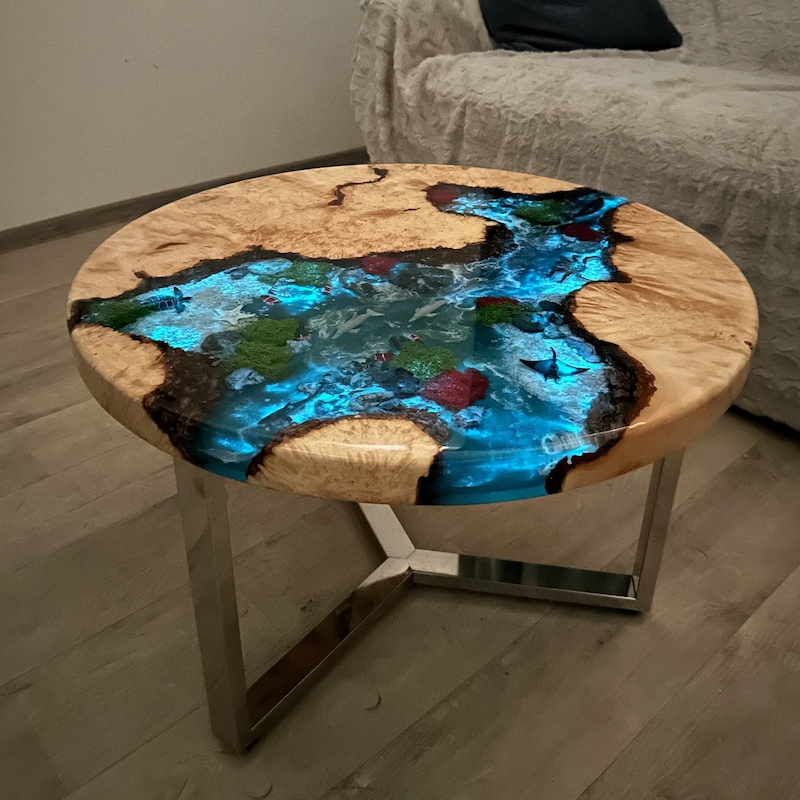 Led Resin Table - Etsy