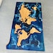 World Map Accent Table, Living Room Epoxy Resin Table, World Map Resin ...