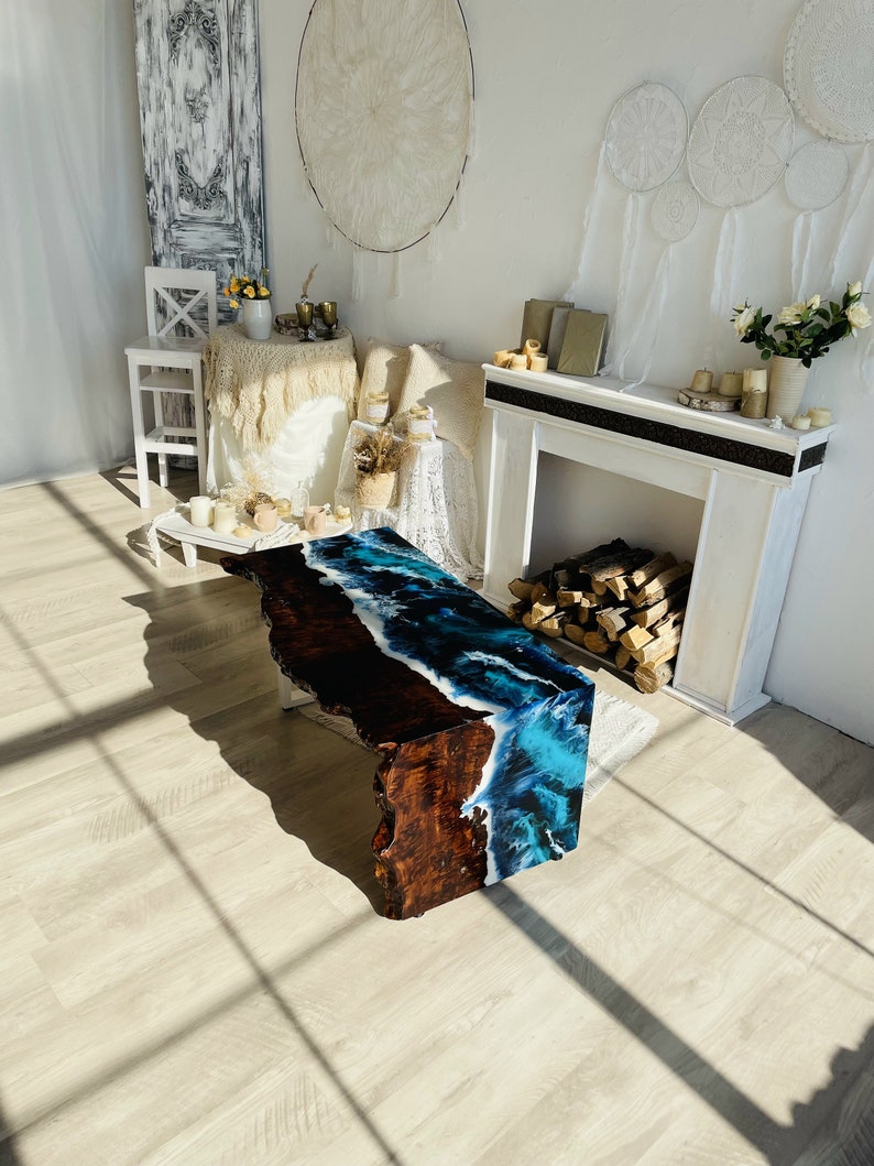 Ocean Wave Resin Table Epoxy Resin Table Custom Order Table - Etsy