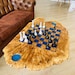 Epoxy Resin Chess Table, Accent Chess Game Table Top, Custom Chess ...