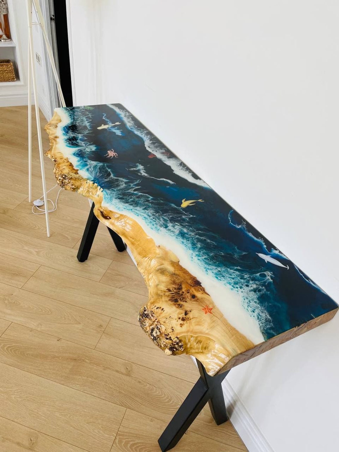 Custom Epoxy Resin Desk Wood Resin Desk Custom Office Table | Etsy