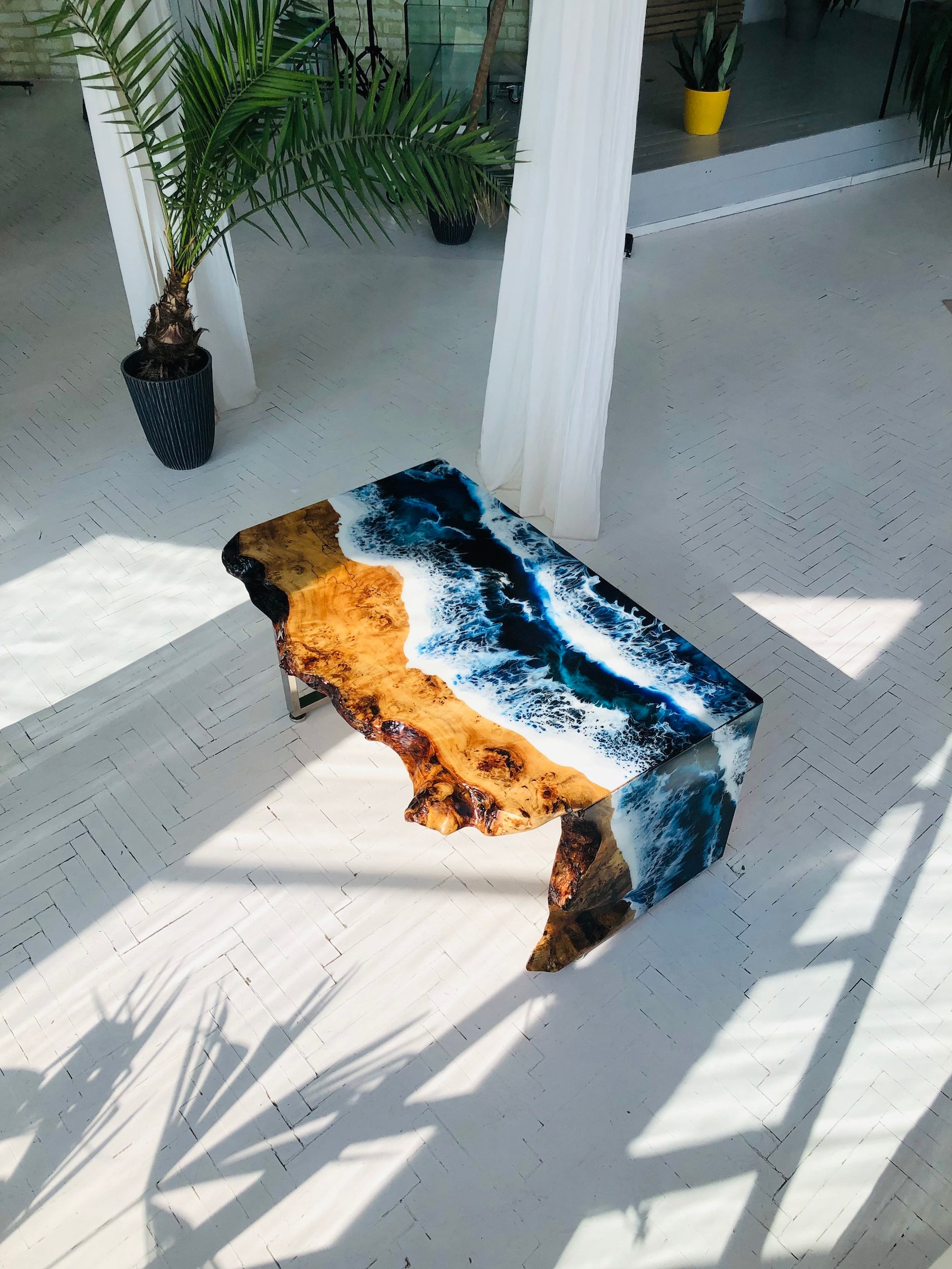 Waterfall Epoxy Coffee Table Waterfall Resin Epoxy Table - Etsy