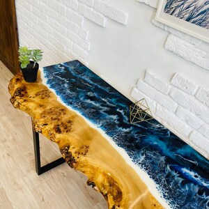 Live Edge Entryway Tables, Console Tables, Custom Epoxy Resin Console ...