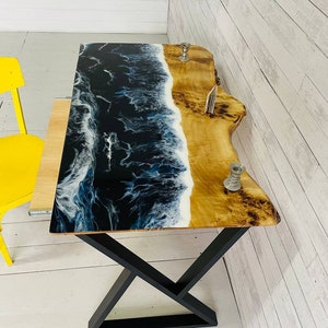 Epoxy Resin Computer Desk, Cumputer Epoxy Resin Desk, Waterfall Epoxy ...