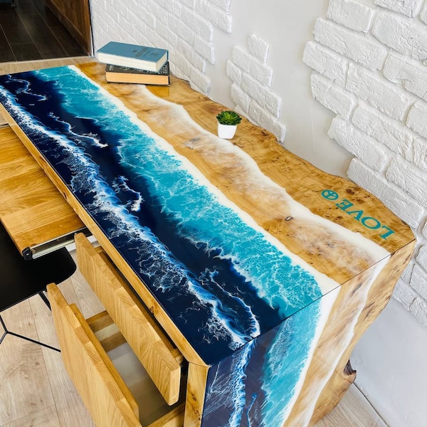 Waterfall Desk Epoxy - Etsy