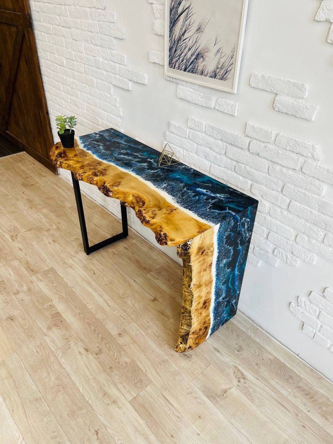 Live Edge Entryway Tables Console Tables Custom Epoxy Resin - Etsy
