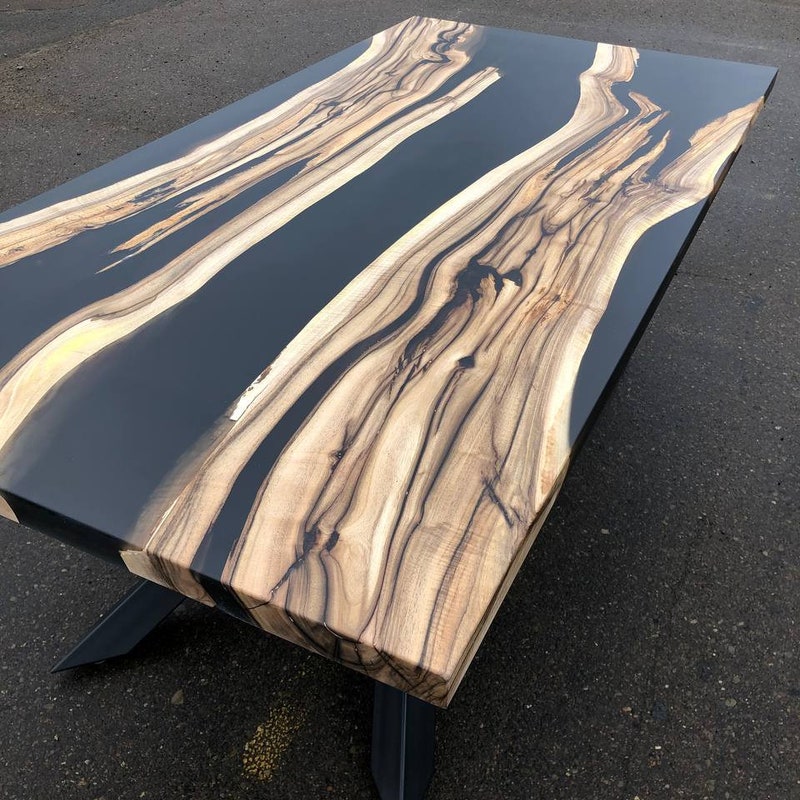 Walnut Epoxy Table - Etsy