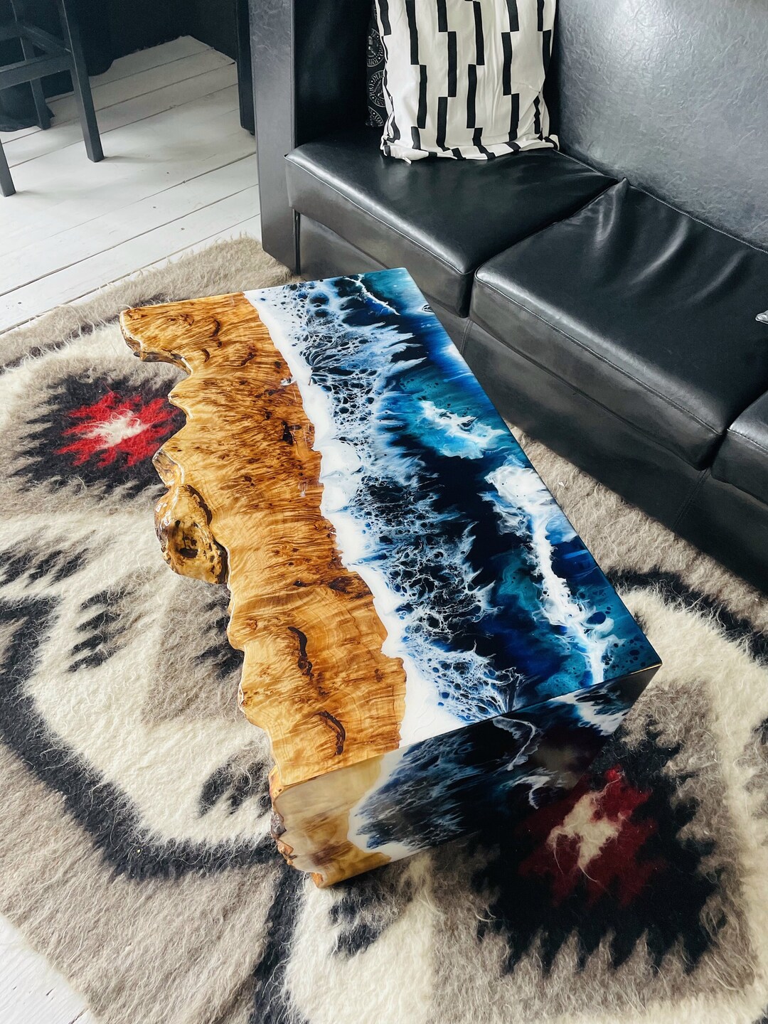 Waterfall Epoxy Table Epoxy Resin Coffee Table Handmade - Etsy