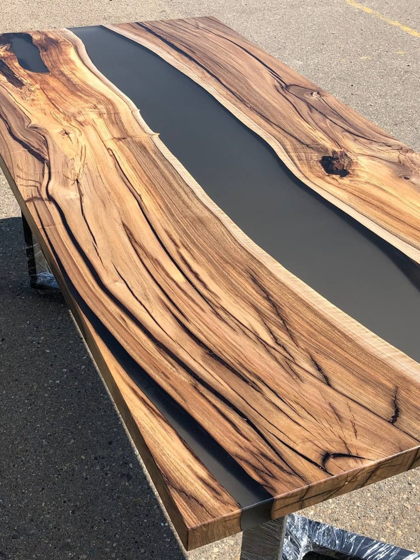 Black Epoxy River Table Epoxy Dining Table Black Epoxy Resin - Etsy